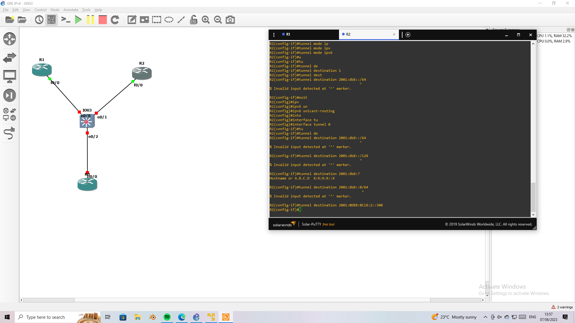 my problem with GRE IPv6 Tunnel - Cisco Community