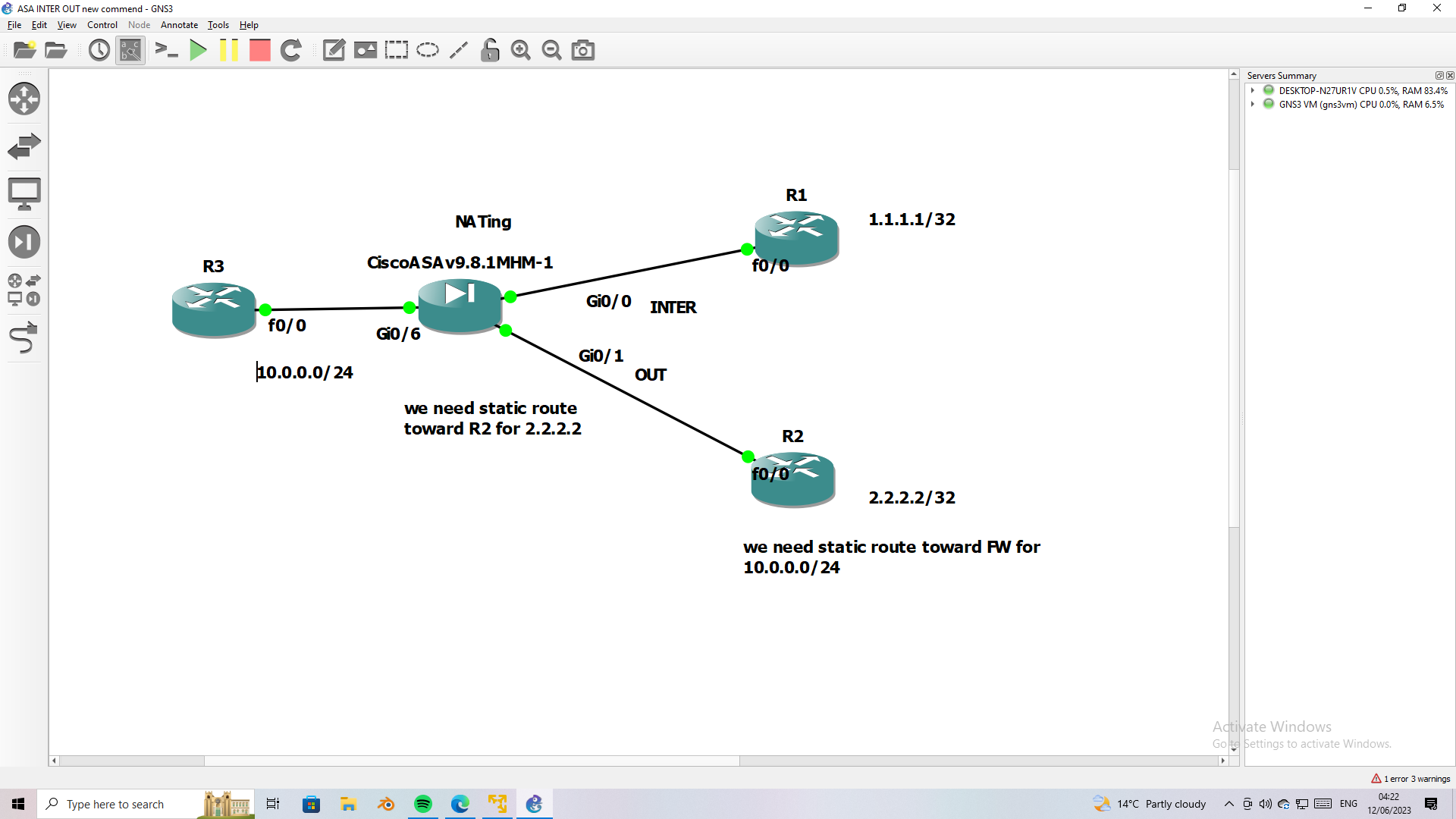 Issue - Cisco ASA can't communicate between Private and Public Network ...