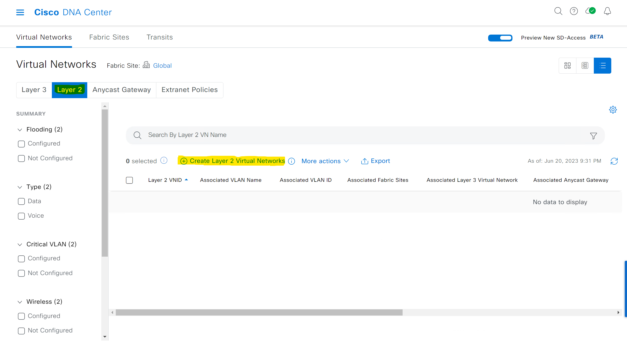 Layer 2 Virtual Networks with Gateway Outside of Fabric - Cisco Community