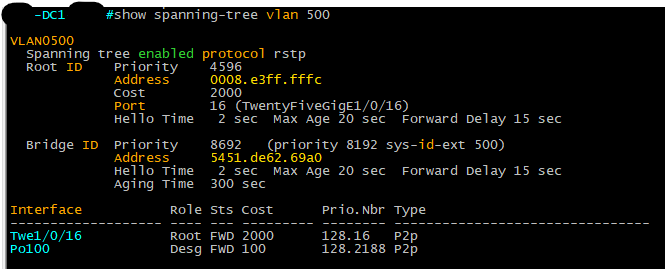 Abnormally long and unexpected STP (RPVST+) interface cost on a switch ...