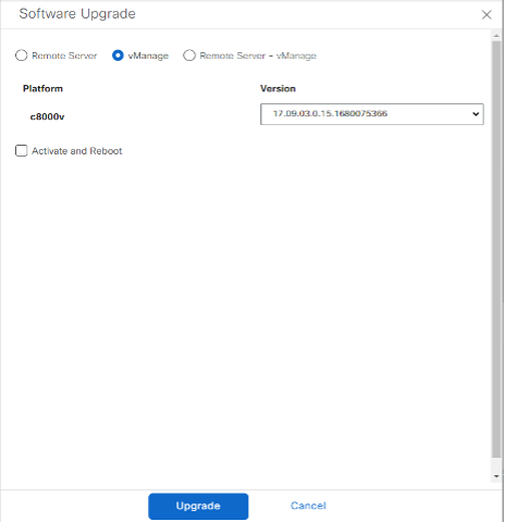 SD-WAN Device Upgrade - Cisco Community