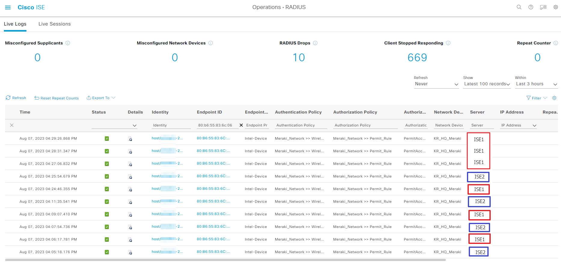 Solved: Auth success in ISE02. but session connects in ISE01 - Cisco ...