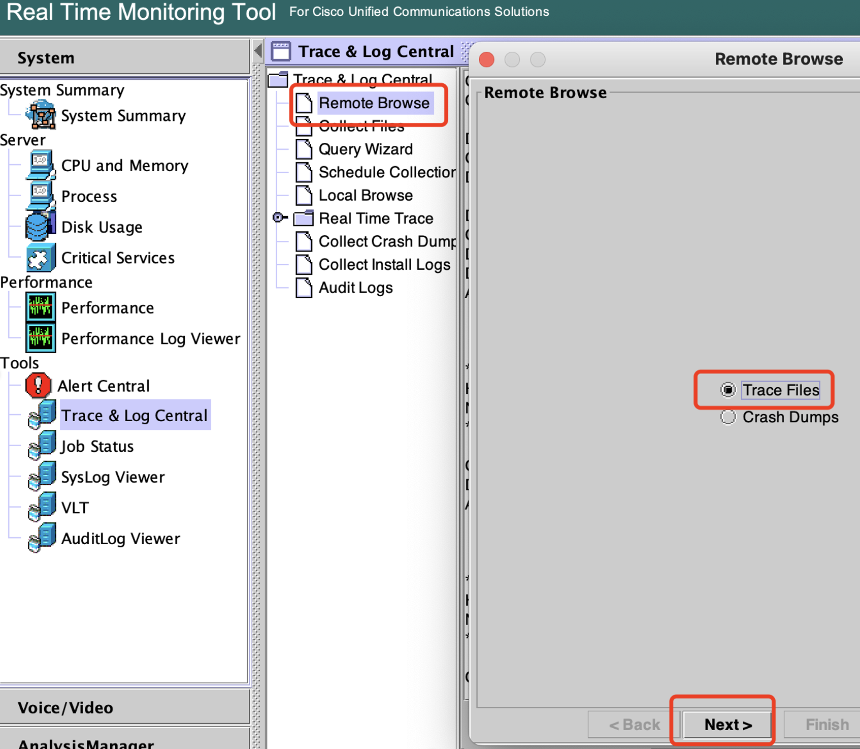 如何开启CUCM 的Troubleshooting Trace 和通过RTMT 收集日志。 - Cisco Community
