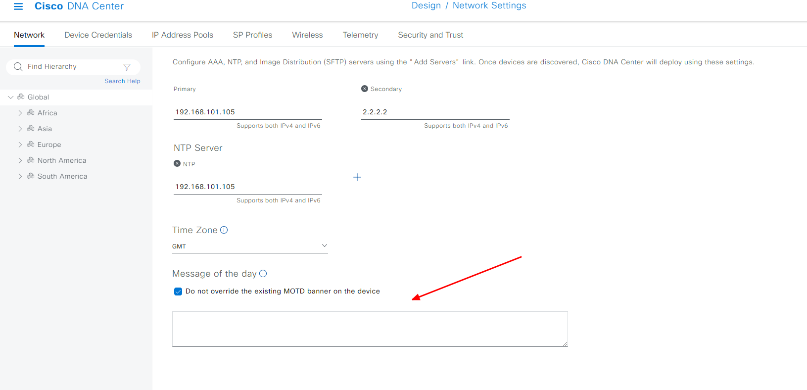 Solved: how to set banner for switches or routers from cisco dna ...