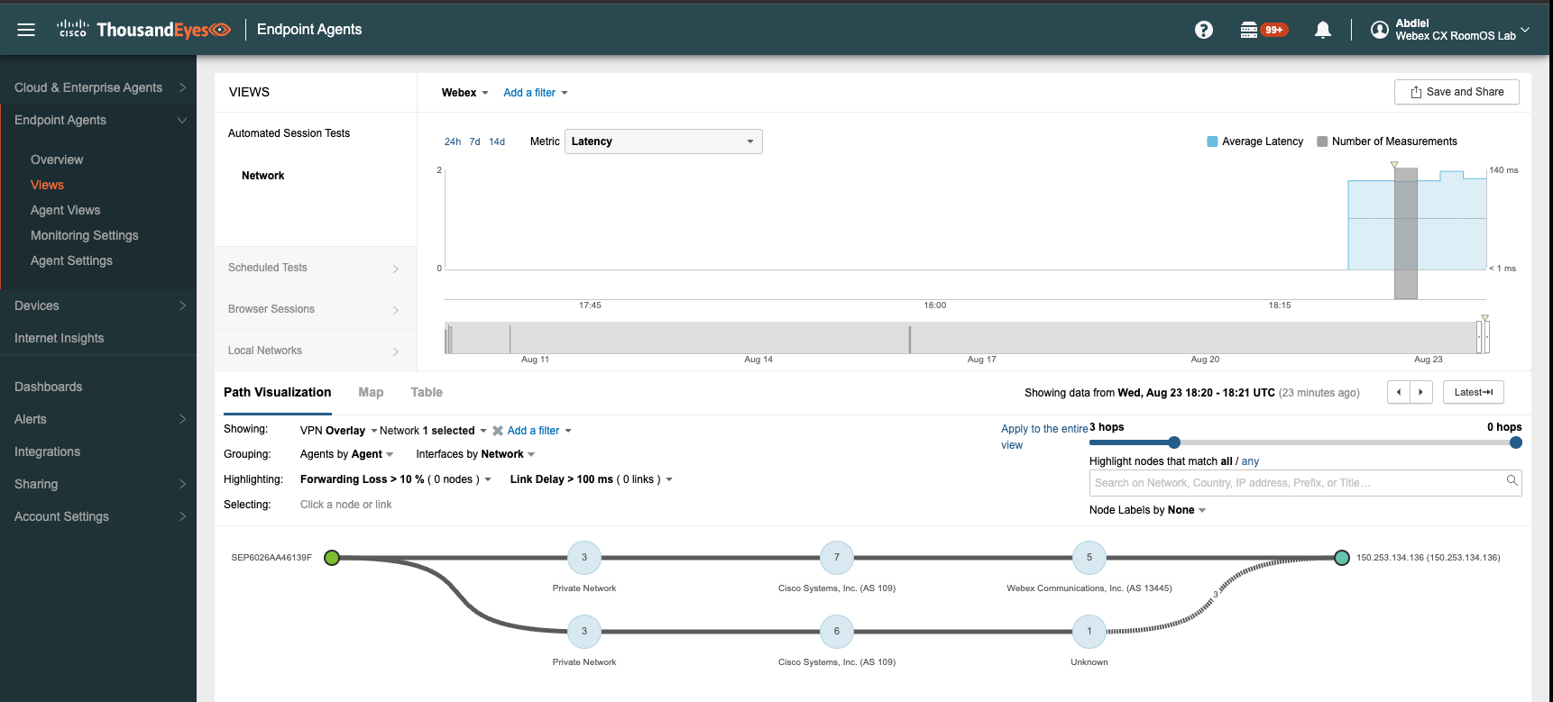 ThousandEyes Endpoint Agents for Room OS devices - Cisco Community