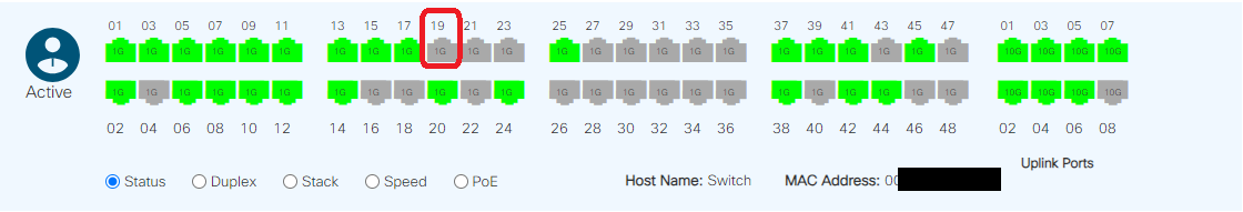 Switch 9300 / One port failure > No uplink, no log > How to fix it ...