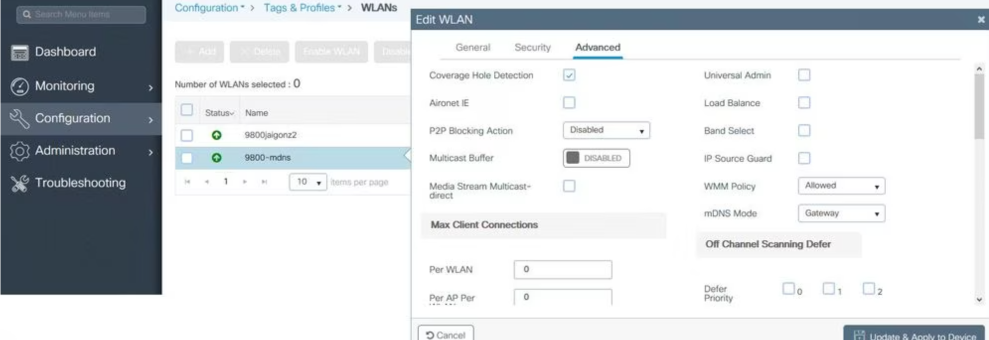 Which SSID should mDNS gateway be applied to? - Cisco Community