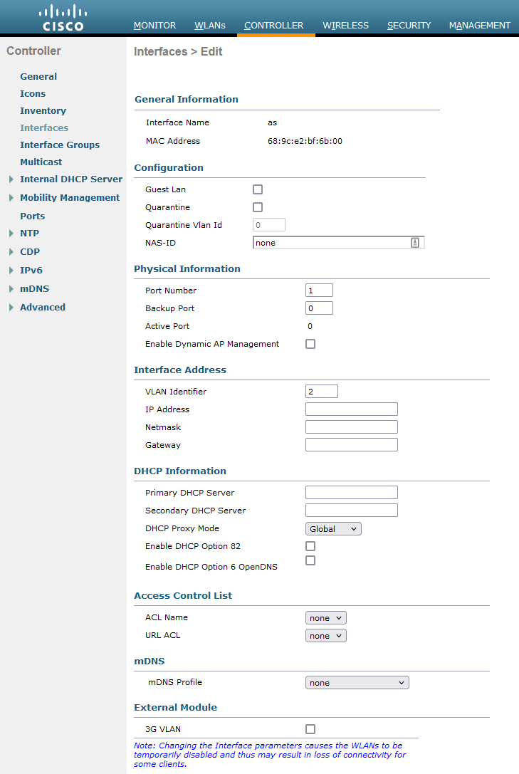 Can we have 1 physical port used by 2 different interfaces on WLC ...