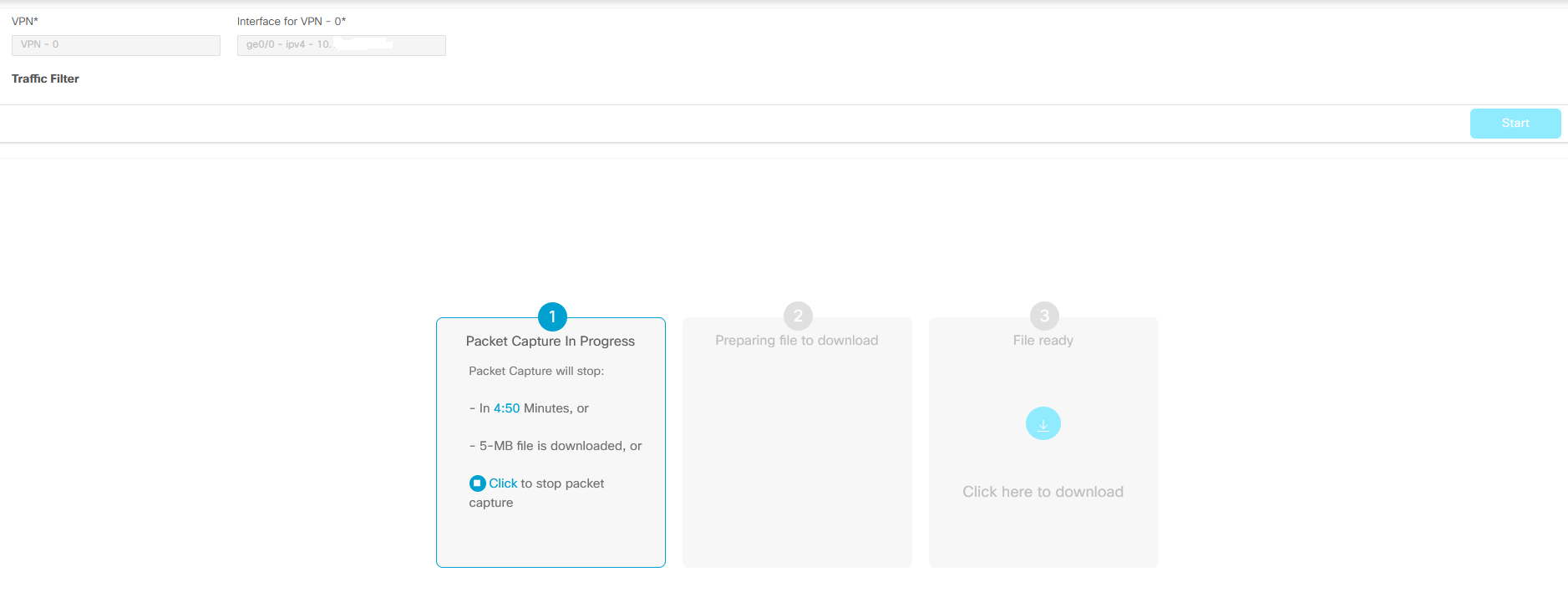 Viptela OS 환경에서 TCPDump 패킷 캡쳐 기능 활용 - Cisco Community