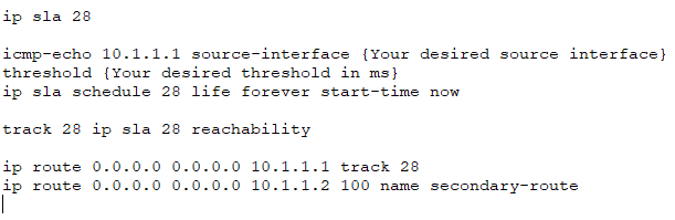 switch has two default ip route.what happens when one router down ...