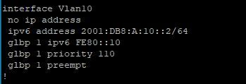 Solved: GLBP for IPv6 - Cisco Community