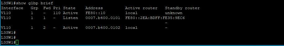 Solved: GLBP for IPv6 - Cisco Community