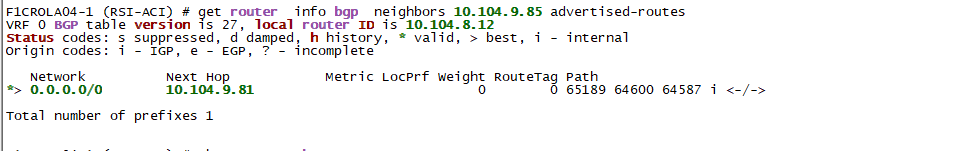 Solved: L3out not receiving routes - Cisco Community