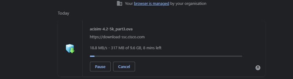 Solved: Can not download ACI 4.2(5k) simulator ova image - Cisco Community