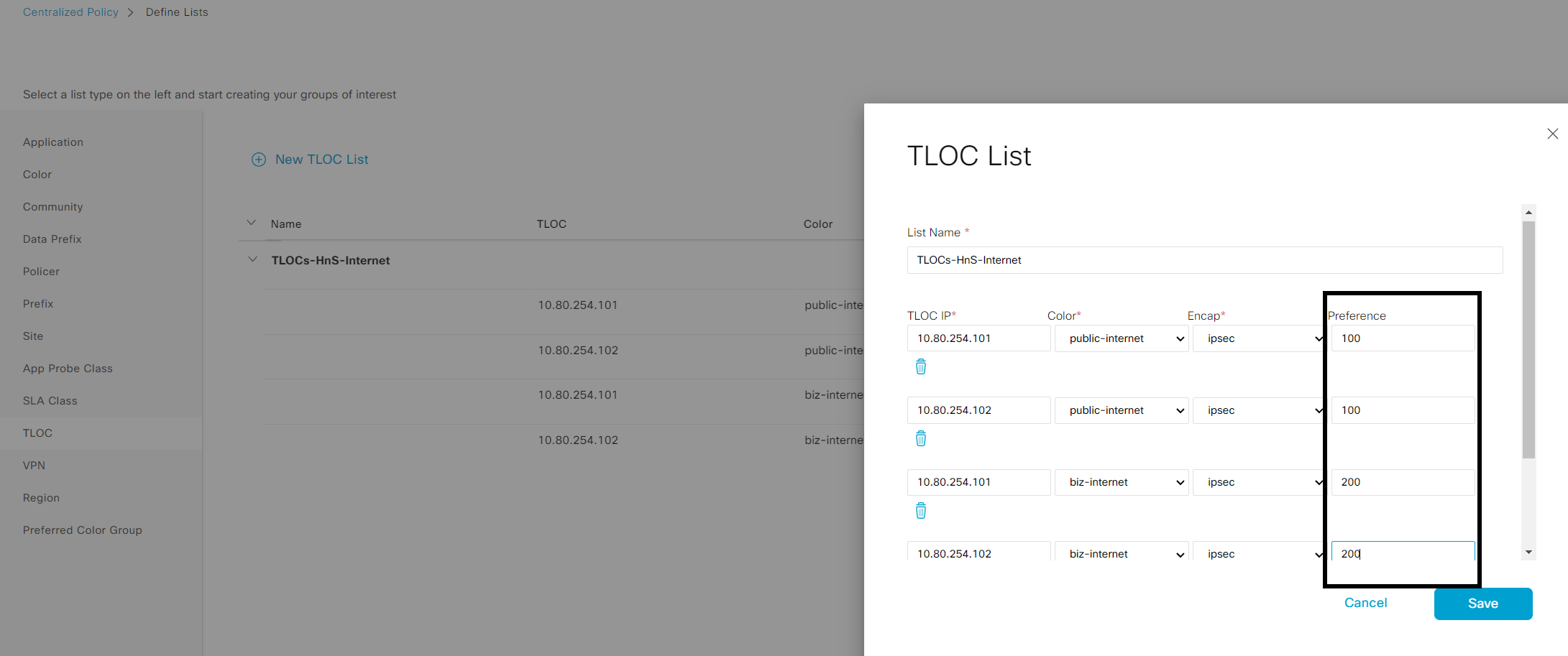 Tloc list preference - Page 2 - Cisco Community