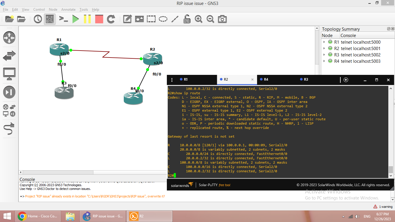 Rip v1 routing - Cisco Community