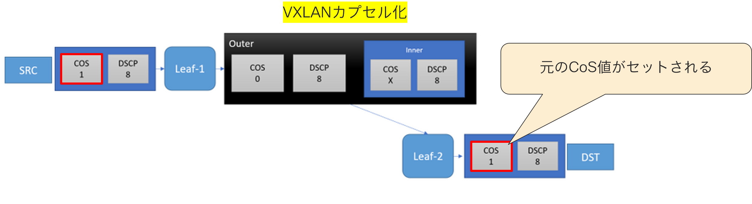 ACI QoS - Dot1P Preserve (元のCoSを維持する設定 & VXLAN Outer のCoS/DSCP値について ...