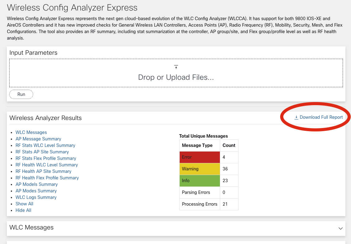 Wireless Config Analyzer Expressを活用したログ解析方法 - Cisco Community
