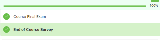 Not able to complete the course after the asessment - Cisco Community