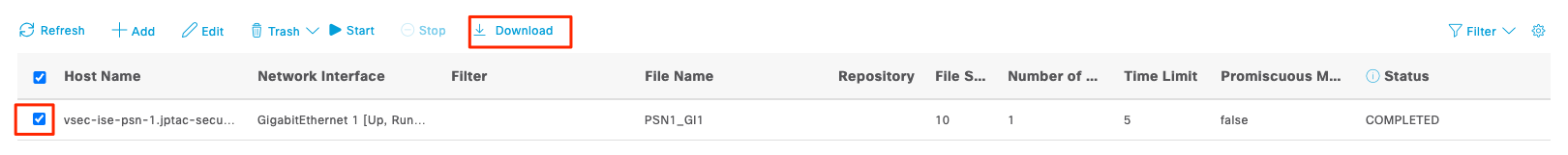ISE 3.1: GUI で packet capture の取得手順 - Cisco Community