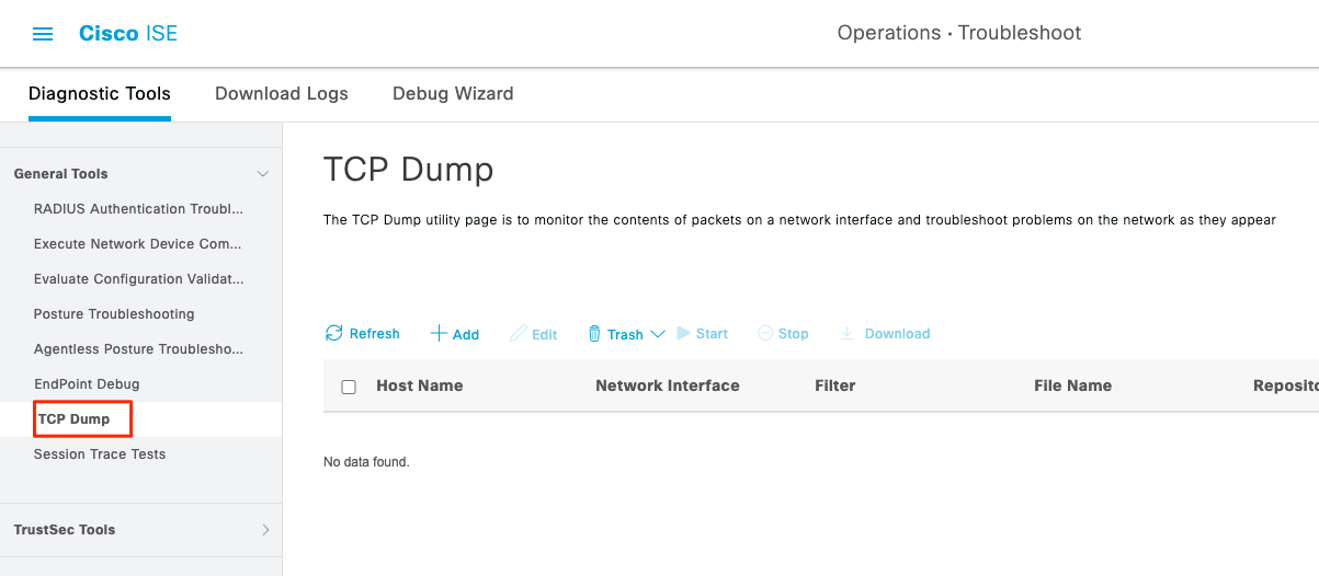 ISE 3.1: GUI で packet capture の取得手順 - Cisco Community