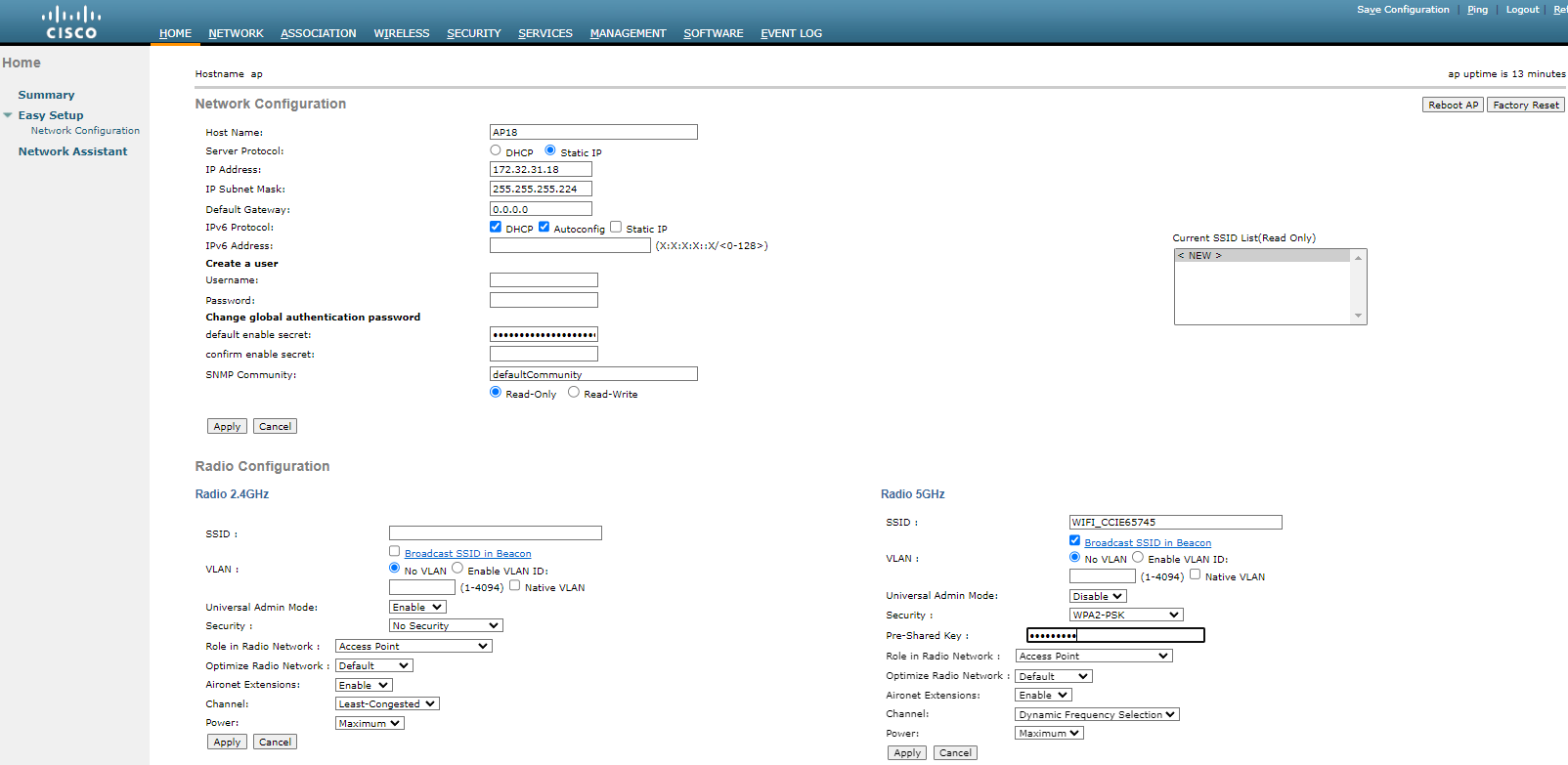 Como instalar um access point no modo autónomo - Cisco Community