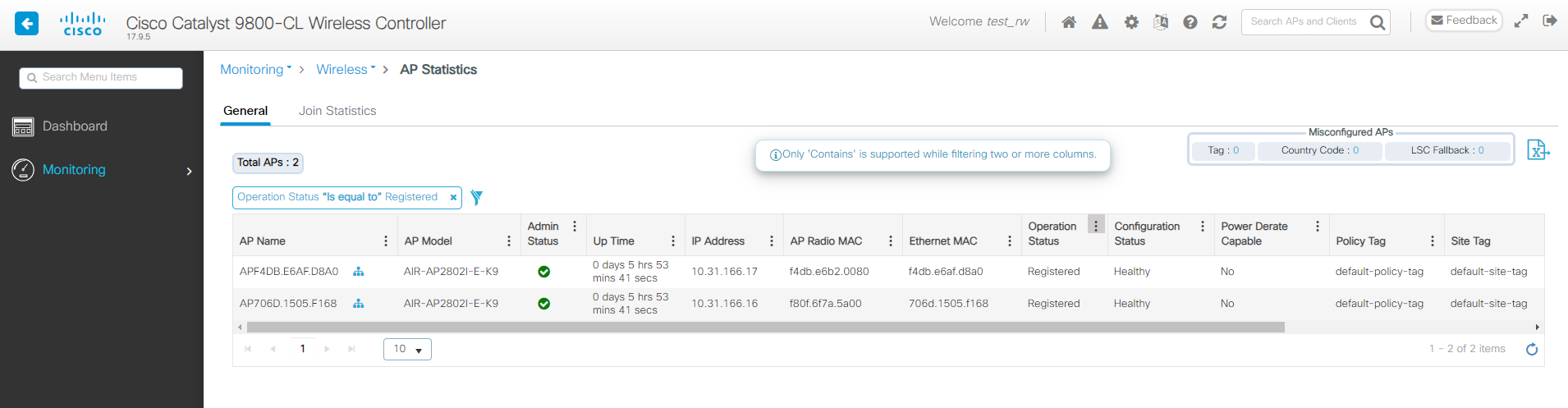 Privilege level not showing properly on 9800-CL - Cisco Community