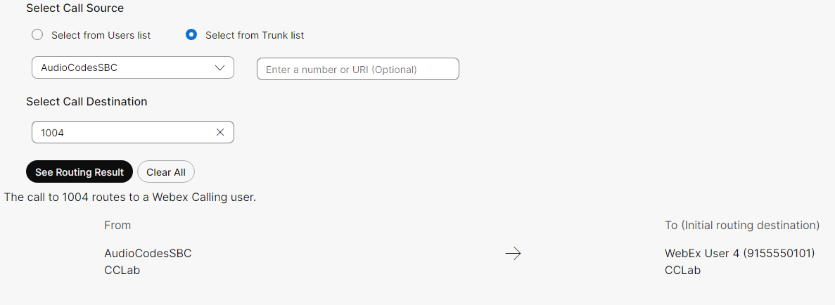 Webex Calling - Inbound calling - On-premise trunk to Webex extension ...