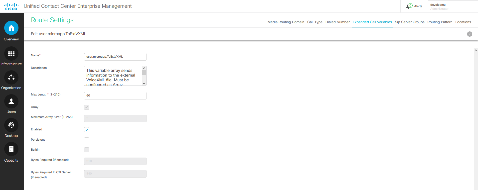 Solved: PCCE 12.6 user.microapp.ToExtVXML change Maximum Array Size ...