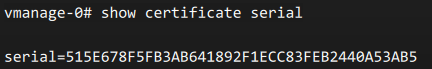 Serial number vManage - Cisco Community