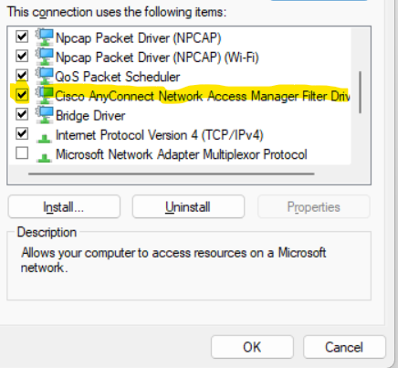 AnyConnect claims No Wi-Fi adapters available. - Cisco Community