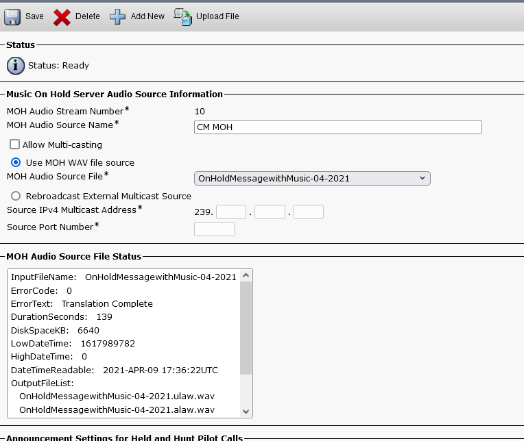 Moving files between UCM Server and SFTP for MoH - Cisco Community
