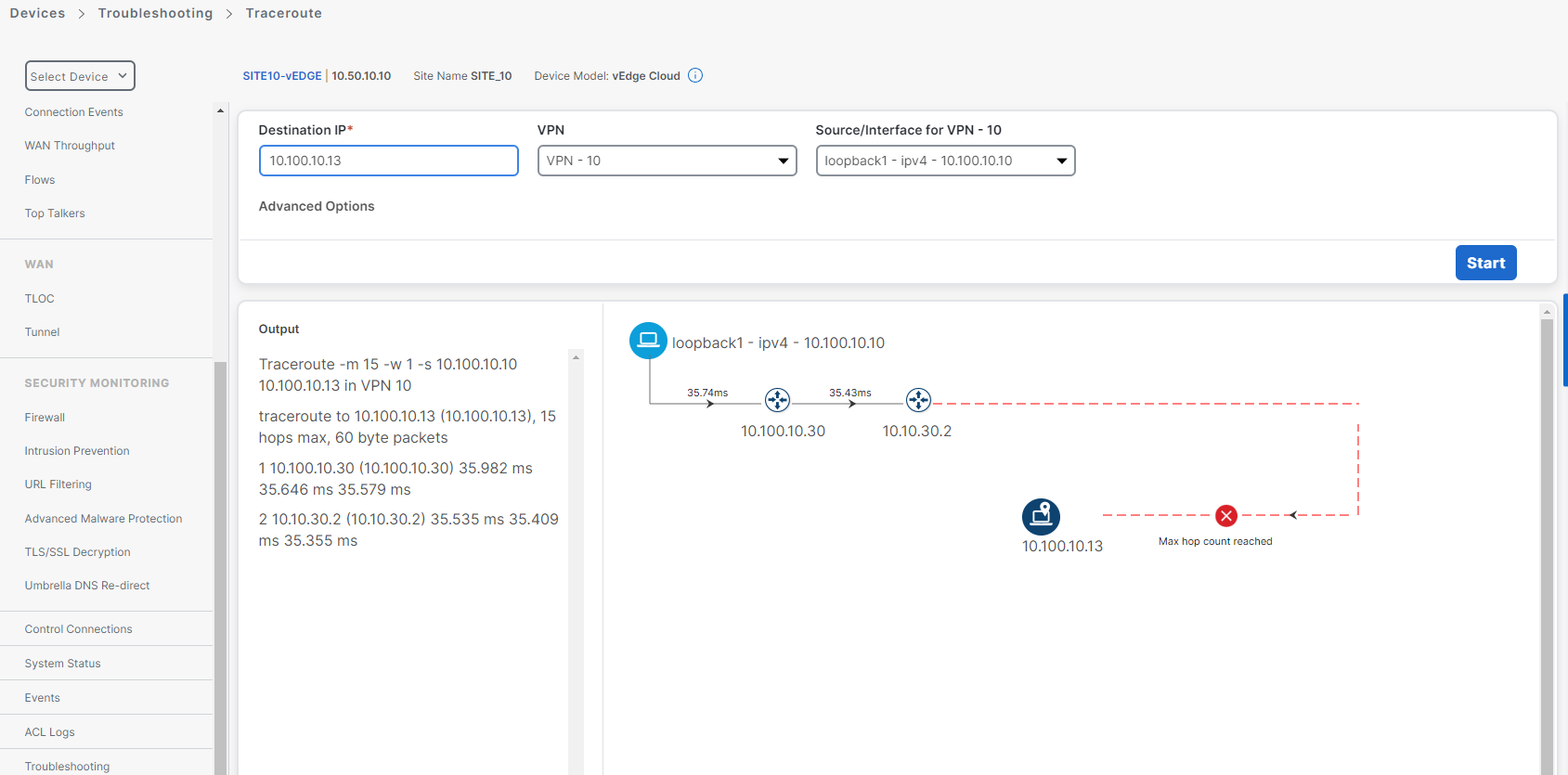 SD-WAN 20.14 vEDGE Routers, Service VPN Interfaces not Pingable - Cisco ...