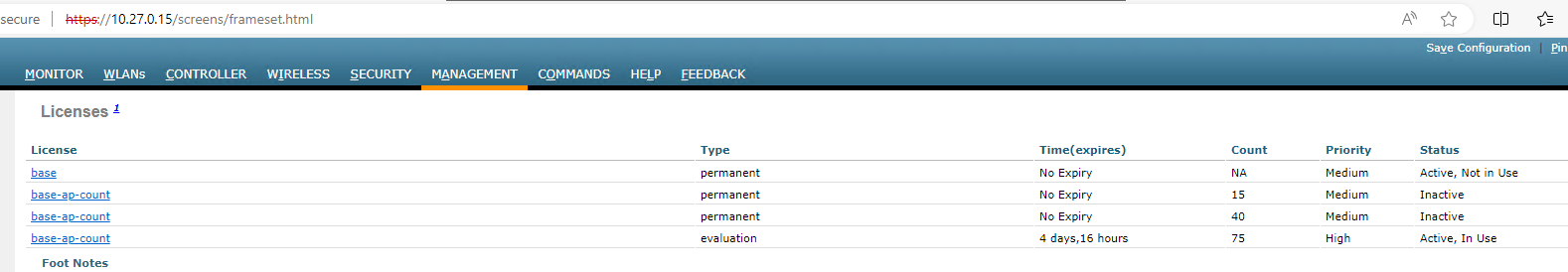 2504 WLC License base-ap-count expiring - Cisco Community