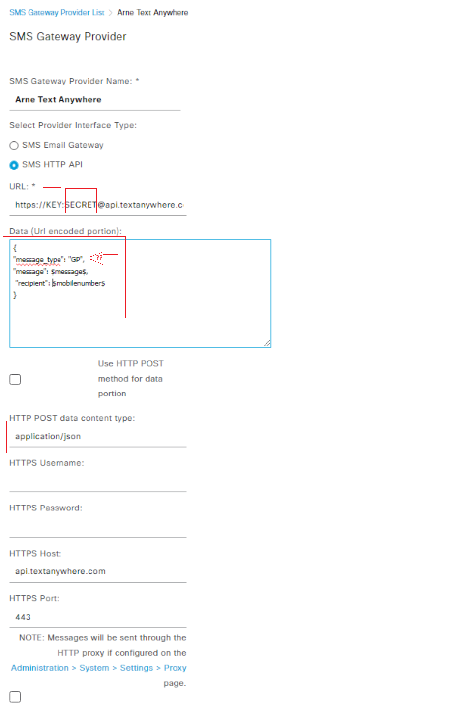 SMS Gateway Integration with Text Anywhere - Cisco Community