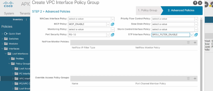 Interface Policy Group, Profiles e Policies - Acesso nos LEAFs - Cisco ...