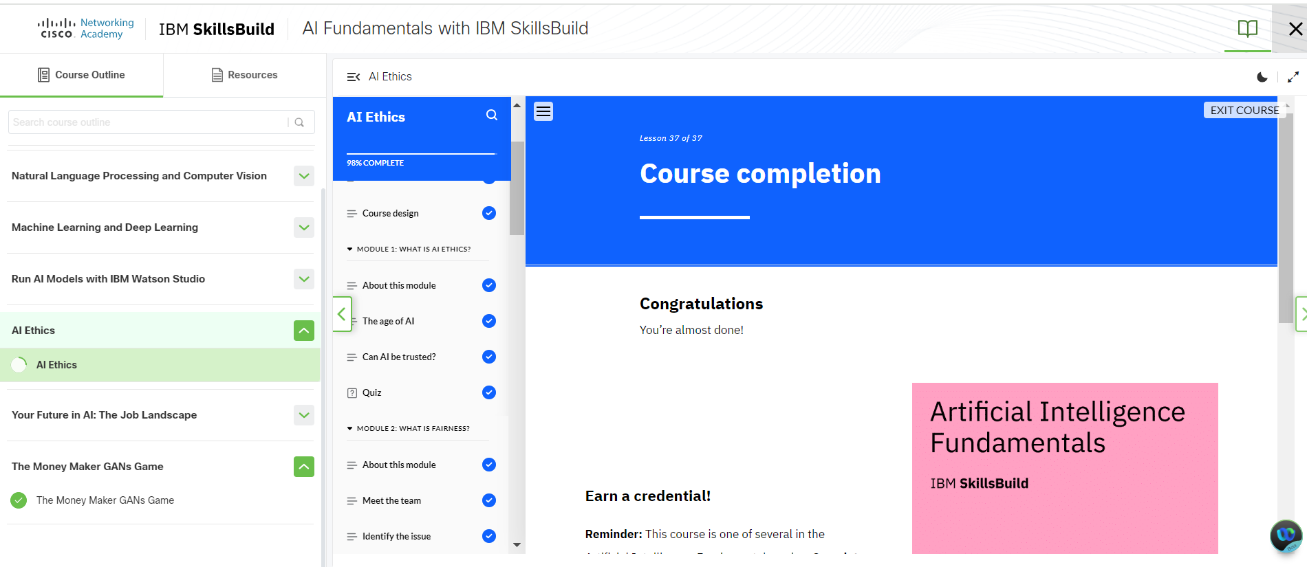 Solved: Course Completion Certificate Regards. - Cisco Community