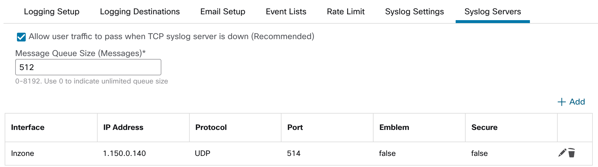 FTD: ASA(LINA) engine syslog の設定方法 - Cisco Community