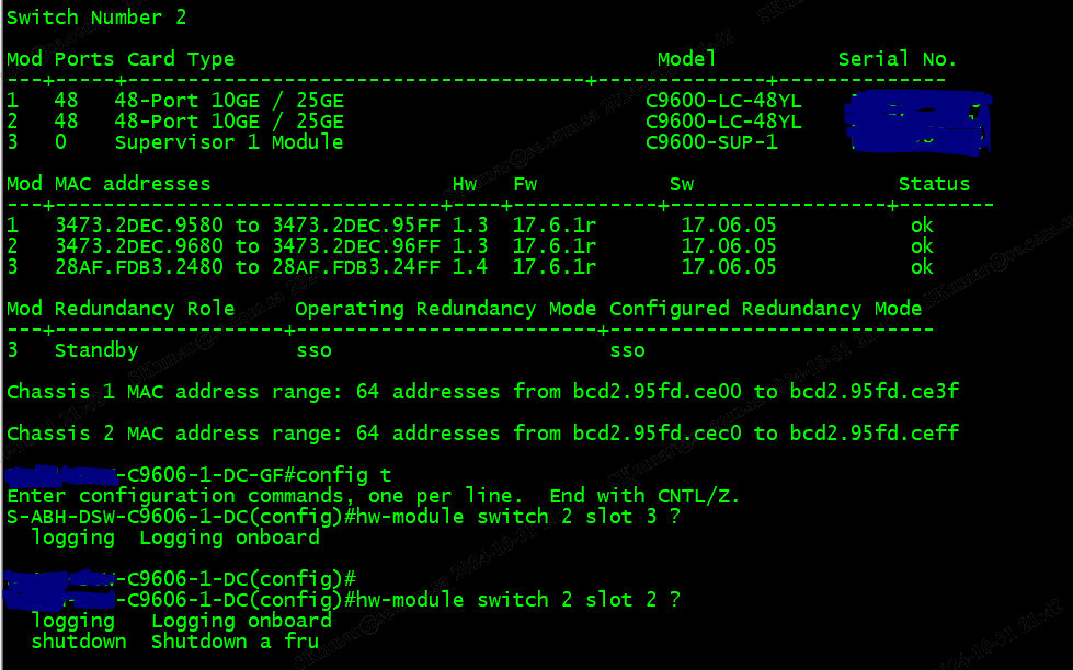Solved: Shutting down a module in Catalyst 9606R chassis with dual sup ...