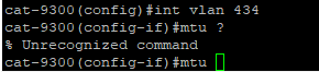 Cisco Cat 9300 does not permit to modify mtu value on vlan interface ...