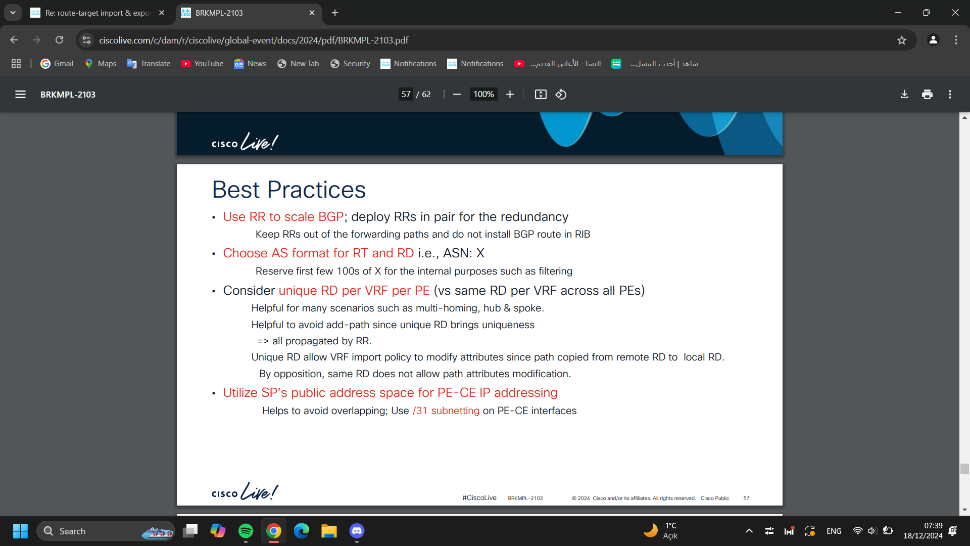 route-target import & export - Cisco Community