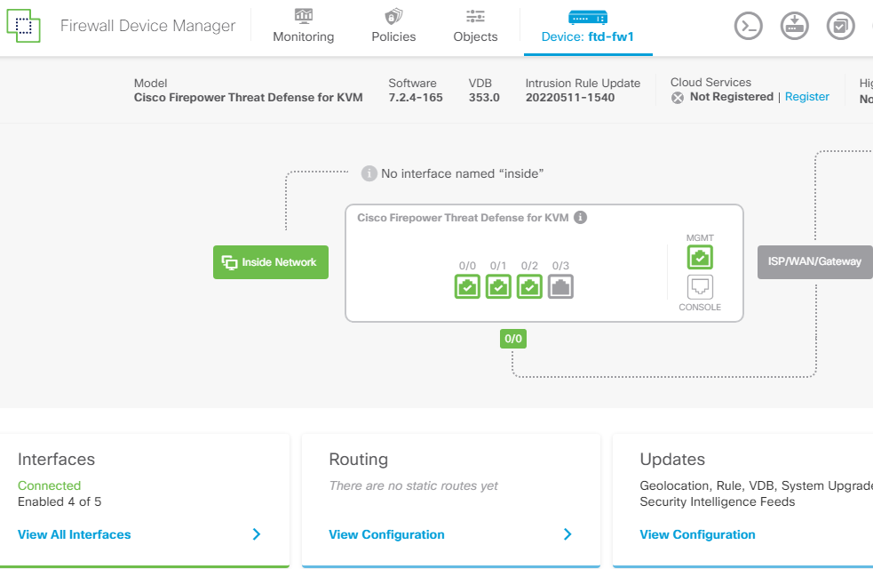 Como configurar OSPF no Cisco Firepower Threat Defense (FTD) - Cisco ...