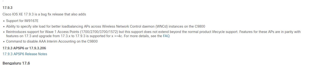 Solved: WLC 9800 IOS Wave 1 APs compaitility - Cisco Community