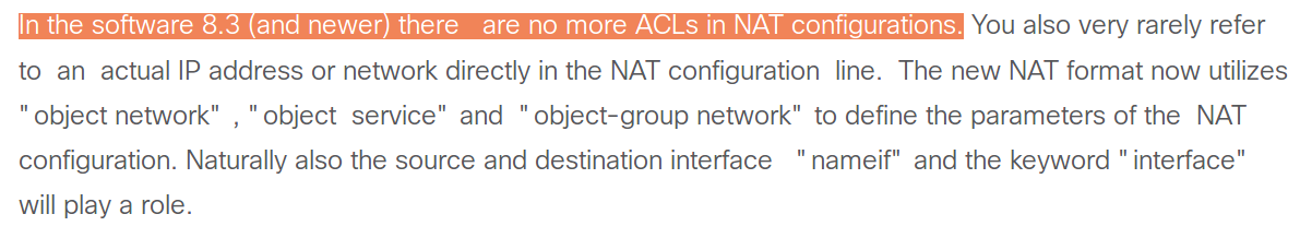 ASA NAT 8.3+ - NAT Operation and Configuration Format (CLI) - Cisco ...