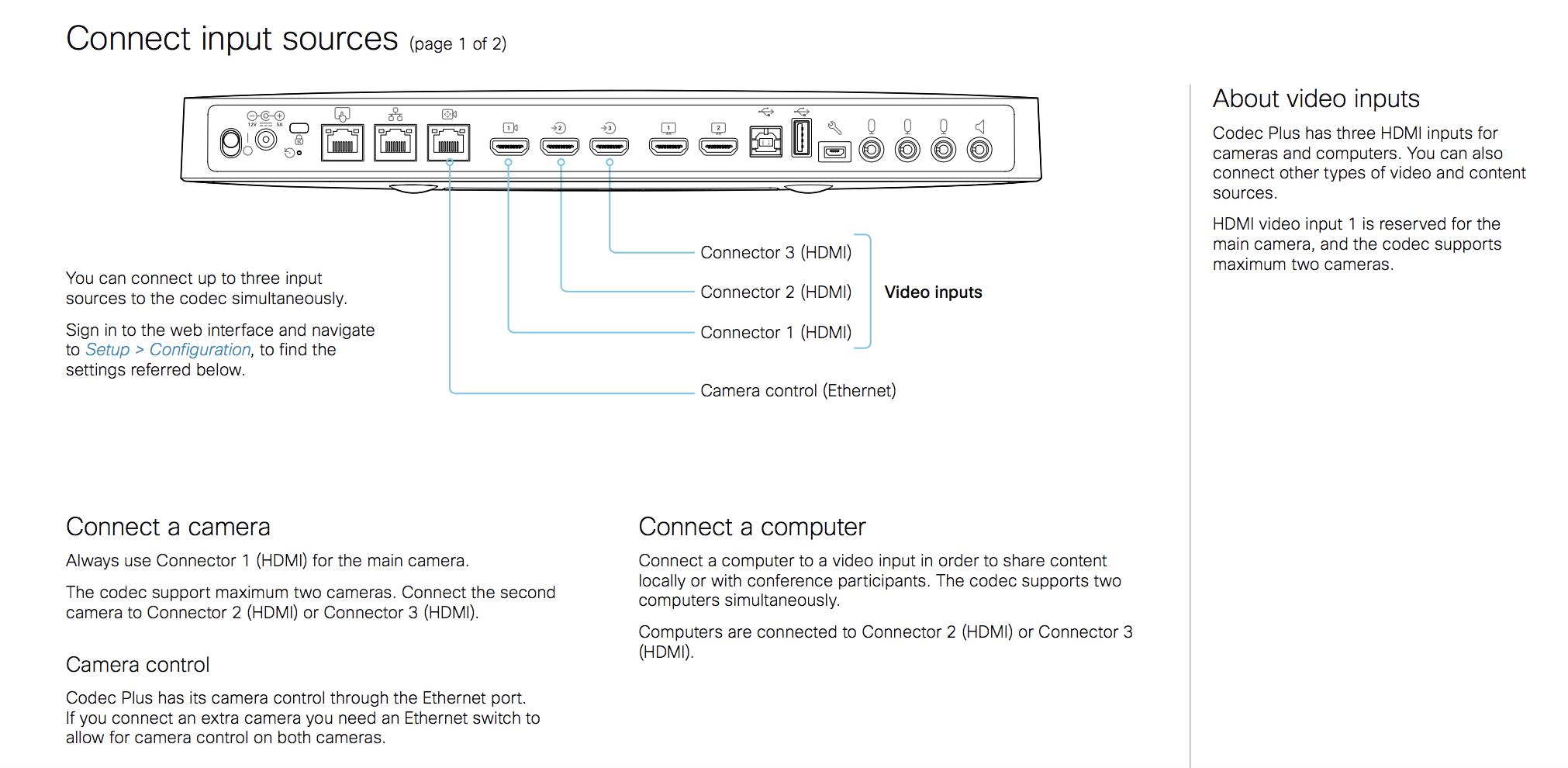 Does Room Kit Plus support 2 cameras? - Cisco Community