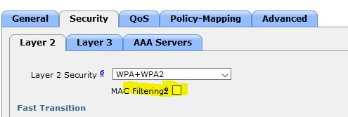 WLC 2504 Layer 2 Security - Cisco Community