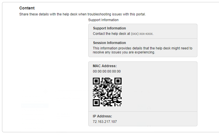ISE Portal Support Page MAC Address as a QR Code - Cisco Community