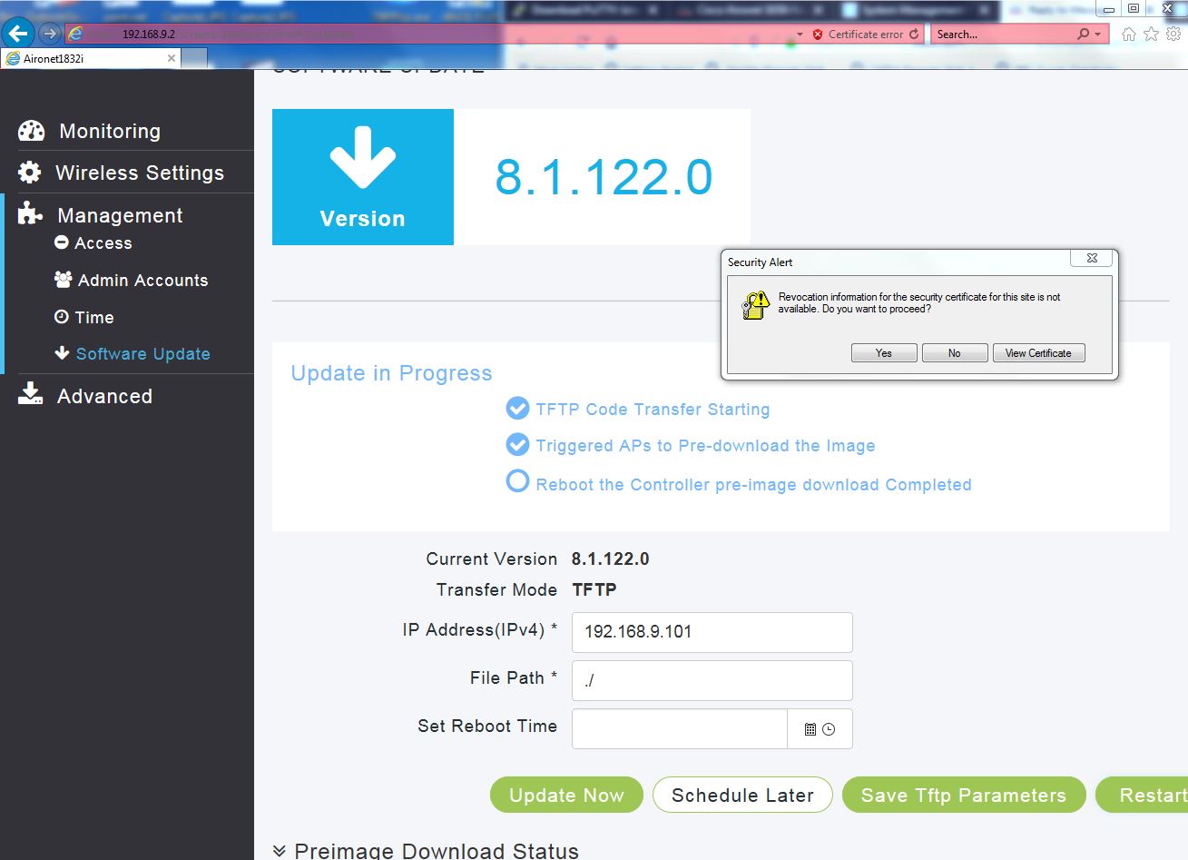 Cisco Aironet 1830i firmware Upgrade - Cisco Community