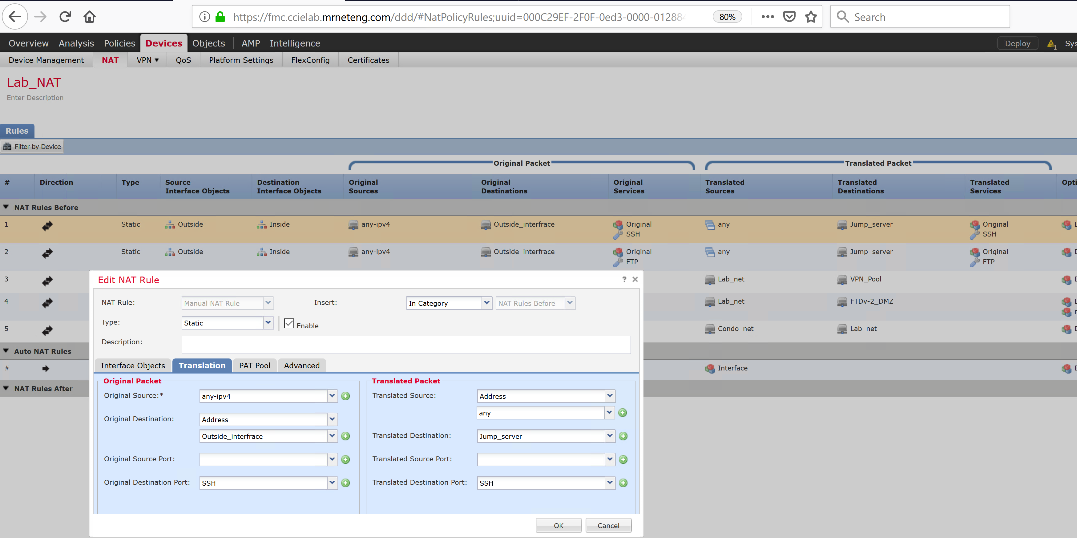 FTD static nat question - Cisco Community