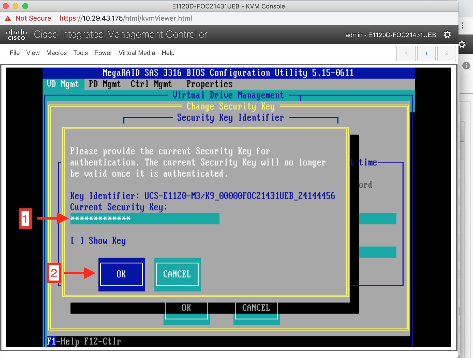 How to do key rotation for SEDs (self encrypting drives) on UCS E ...